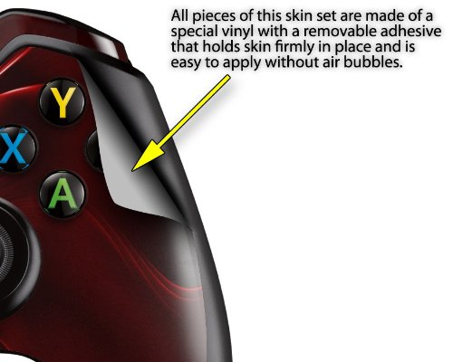 WraptorSkinz Decal Style Vinyl Skin Wrap compatible with XBOX One Original Wireless Controller Abstract 01 Red - (CONTROLLER NOT INCLUDED)