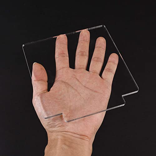 Terrilee 7Pcs 2mm Clear Acrylic Blanks for Light Base Acrylic Sheet Cast Plexiglas - Square(5.9*5.9'') Acrylic Panel Sign Blank with Double Sides Protective for LED DIY Display Projects Craft (7 Pcs)