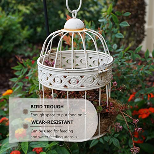 TEHAUX Birds Feeder, 2pcs Bird Cage Cups Prevents Spillage Thickened Semicircle Bird Bowls Clear Bird Water Dispenser for Bird Pigeon Parrot