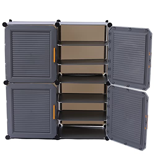 TBVECHI 2 Trains 6 Layers Drawer Shoe Storage Cabinet, Entryway Shoe Storage Stand,Entryway Storage Shelf, Shoe Cabinet Shoe Organizer for Entryway, Shoe Cabinet with Doors