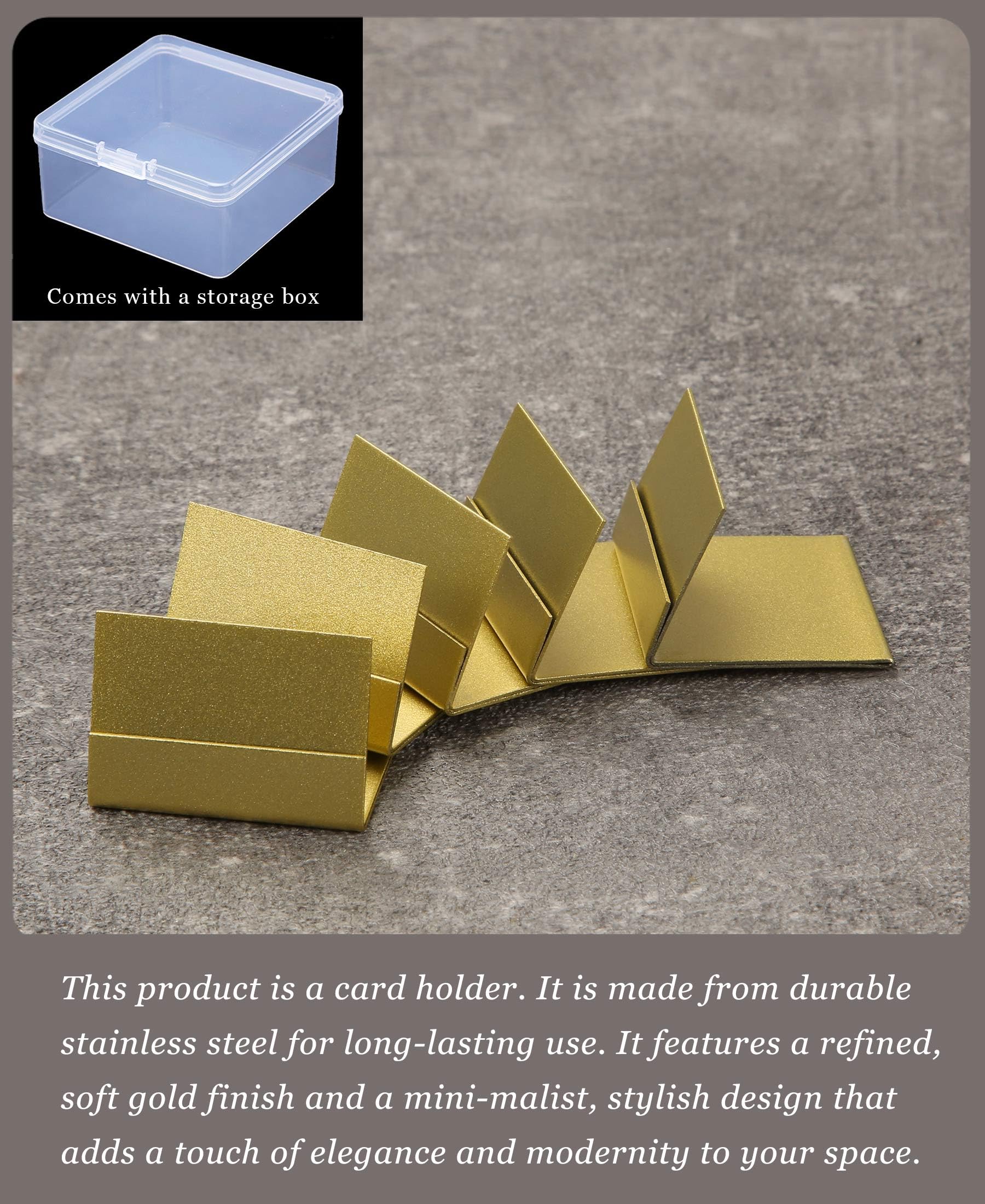 PODUFF Gold Table Number Holders, 12-Pack Metal Place Card Stands & Picture Holders with Storage Box - Ideal for Weddings, Anniversaries, and Parties
