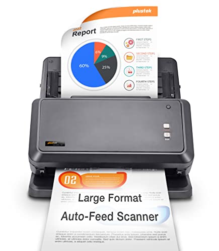 Plustek SmartOffice S30 High Speed A3 Large Format Duplex Document Scanner, with 100-page Auto Document Feeder (ADF). Scan 12” x 17” Size or Legal-Size Document