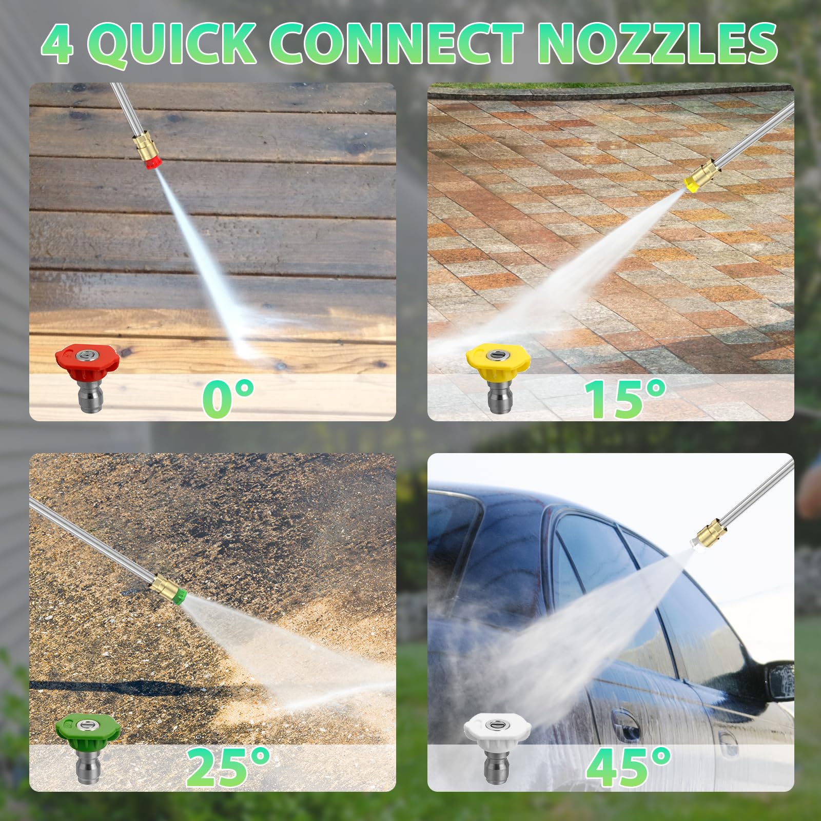 POLARPRA LED Garage Light - 160W LED Garage Ceiling Light 64000LM 6500K and Electric Power Washer - 3000 PSI 2.6 GPM Pressure Washers with Foam Cannon and 4 Quick Connect Nozzles