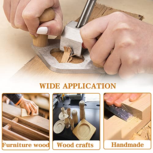 Router Plane Woodworking, Hand Router Plane for Woodworking, Small Wood Router Plough Chisel Plane Tool with Depth Stop and Holes for Base