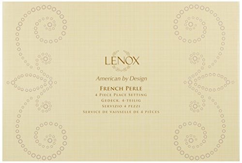 Lenox French Perle 4-Piece Place Setting, Ice Blue,12 oz