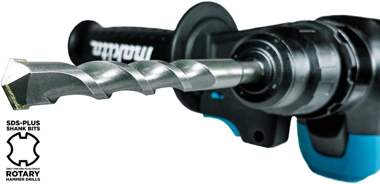 Makita 5 Piece - SDS-Plus Drill Bit Set For SDS+ Rotary Hammers - Aggressive Drilling For Concrete & Masonry - Carbide Tipped Bits