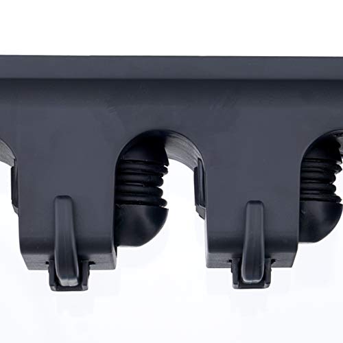 Mop & Broom organizer 3-Slots (Black 2-Pack)