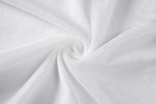 Mohoeey 20ft White Wedding Arch Draping Fabric,Sheer Backdrop Curtains Draps Decorations for Wedding Ceremony Party Ceiling Home Decoration