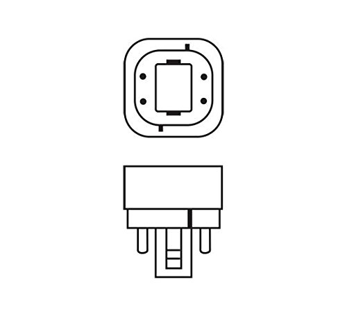 GE 97612 Traditional Lighting Compact Fluorescent PLUG-in QUAD, 1 Count (Pack of 1), Warm White (3500K)
