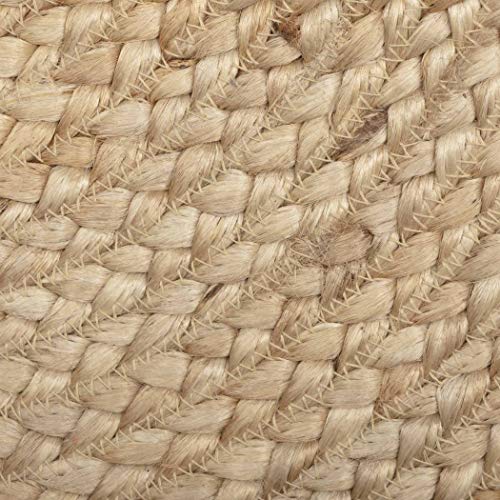 VHC Brands Oval Jute Fiber Welcome Mat, Non Slip Area Rug, Natural, 20x30