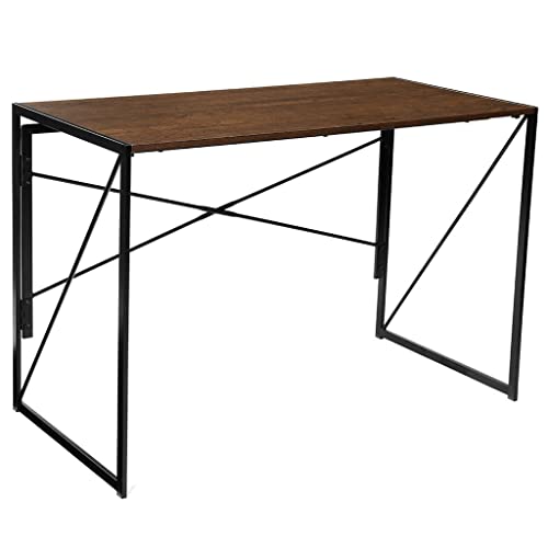 SJYDQ Foldable Computer Table Office Desk Writing Study Table Foldable Design X Shape Standing Desk for Home Office Furniture