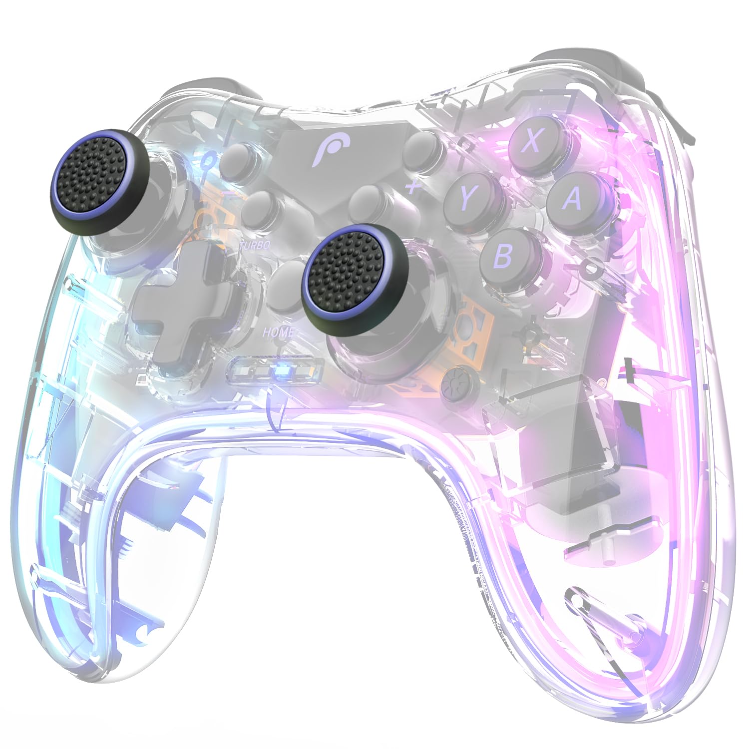 Fosmon (Set of 4) Analog Stick Joystick Controller Performance Thumb Grips Compatible with PS5, PS4, Xbox One, Xbox Series X/S, Nintendo Switch Pro (Black/Blue)