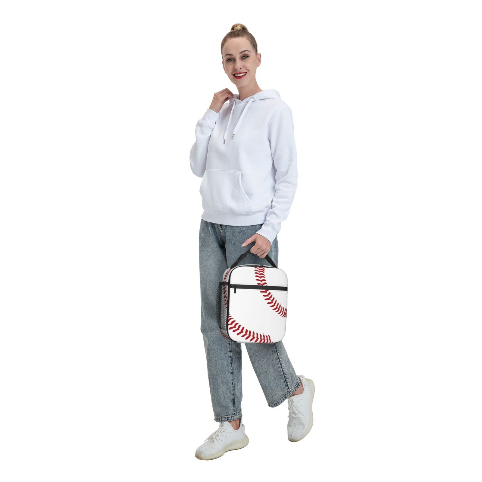 Lunch Box For Men Women Adults Gifts Small Lunch Bag For Office Work Reusable Portable Lunchbox Personalized Baseball Sports