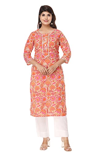 Vihaan IMPEX Indian Multicolor Kurti Set for Women with White Pant