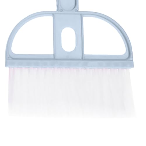 Small Broom and Dustpan Set Efficient Mini Dust Collection Desk Cleaning Tools Lightweight Compact Design for Office Home School (Blue)