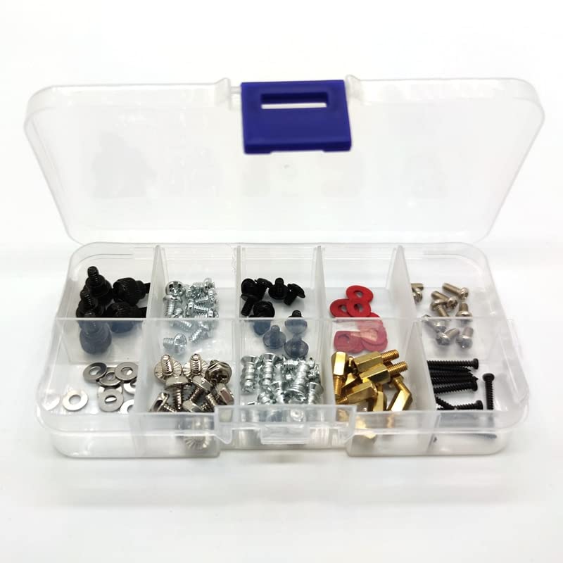 NTTHAM 95Pcs Desktop Computer Chassis Screw PC Motherboard Screws Washer with Box