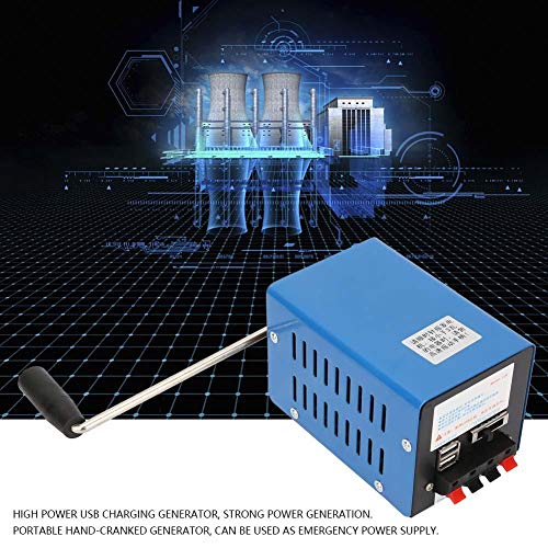Manual Hand Cranking Generator,Portable High Power Hand-cranked Charging Generator USB Charging Emergency Dynamotor for Camping Outdoor Survival
