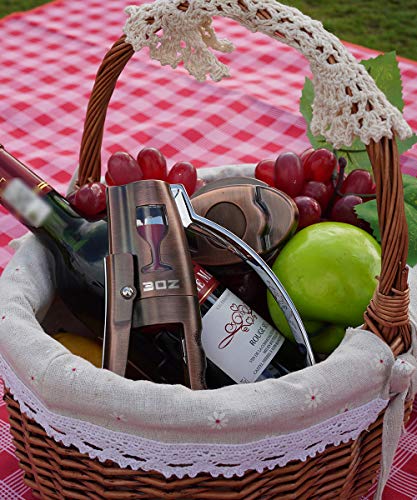Manual Wine Opener Quality Vertical Lever Corkscrew Wine Bottle Opener with Foil Cutter easy to use lever corkscrew (BRONZE)