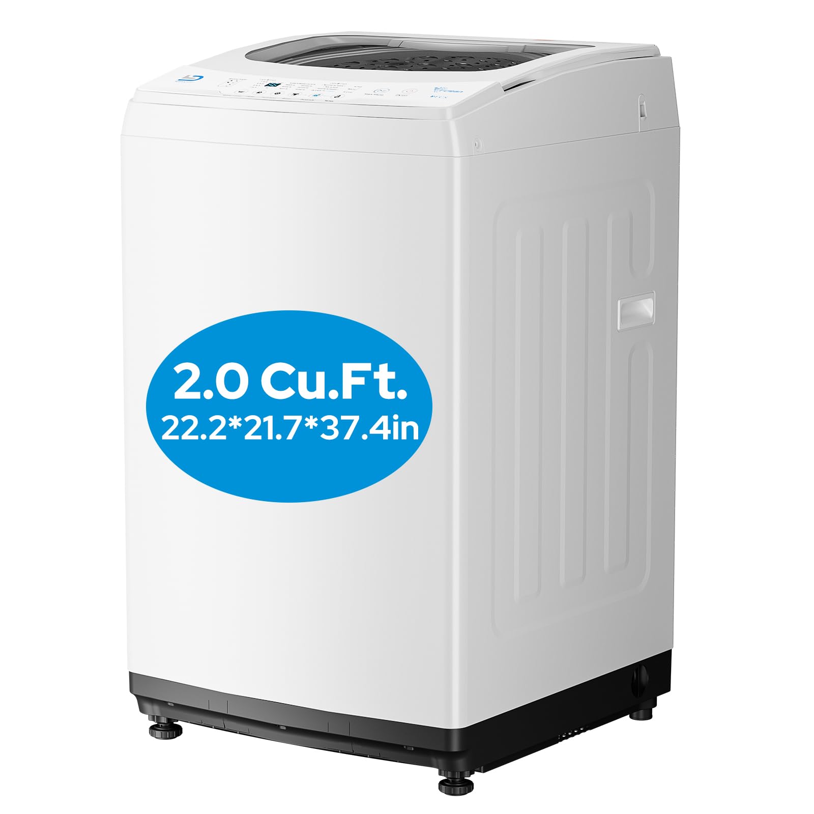 Smileader Washing Machine 2.0 Cu.Ft. Compact Full Automatic lavadora portatil for Apartments, RV, Dorms Portable Washer, White