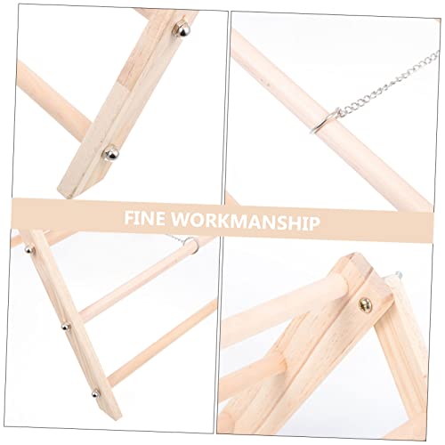 LIFKICH 1pc Perch Trainning Funny Parakeets Conures Toy Birdcage Rod Portable Balancing Safe Playpen Bar Rest Branch Ladder Rooster Platform Standing Folding Play Pet Chicken Exercise