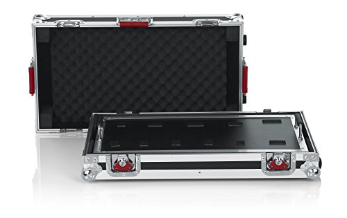 Gator Cases G-TOUR Series Gutiar Pedal board with ATA Road Case, Wheels and Pull Handle; Large: 24" x 11" (G-TOUR PEDALBOARD-LGW) , Black
