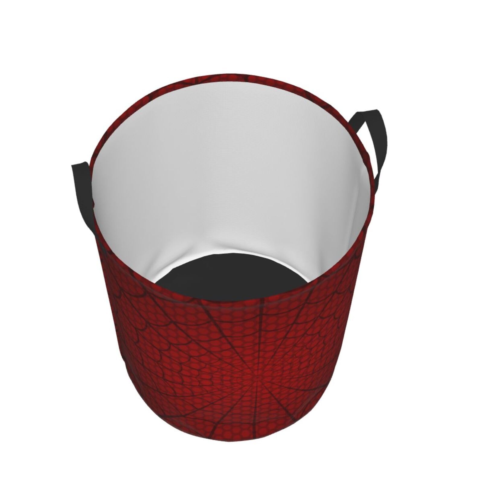 Spider Web Cobweb on Red Waterproof Foldable Laundry Hamper Bucket Laundry Room Basket for College Student Storage Pillows Blankets Living Room Bathroom Home Decor