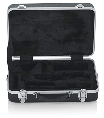Gator Cases Lightweight Molded Clarinet Case with Locking Latch and Plush Lined Interior; Stackable (GC-CLARINET)