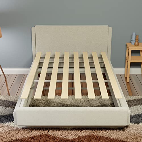 Treaton 0.68-Inch Vertical Mattress Support Wooden Bunkie Board/Bed Slats, Queen, Beige