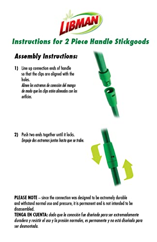 Libman Large Precision Angle Broom β Good for Indoor and Outdoor Use. Permanent 2-Piece Handle, Clicks Together for Sturdy Hold. Reduces Shipping Waste with Smaller Box.
