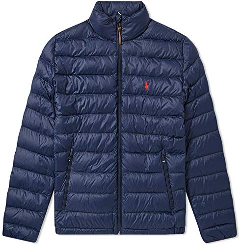 Polo Ralph Lauren Men's Lightweight Bleeker Down Jacket (Aviator Navy, XX-Large)
