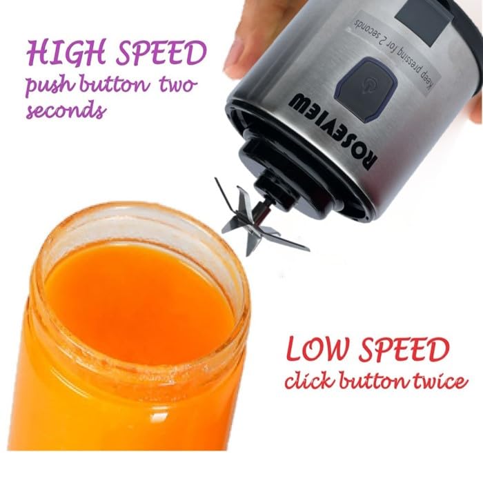 Portable Smoothie blender Glass bottle Mini USB rechargeable 2 battery Handheld Shakes blend Cup USB juicer Cordless Personal smoothies maker mixer