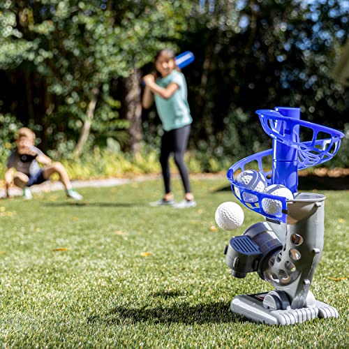 Franklin Sports MLB Kids Electronic Baseball Pitching Machine - Automatic Youth Pitching Machine with (6) Plastic Baseballs Included -Youth Baseball Pitcher for Kids Ages 3+