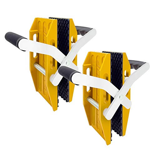 OKVEQUIP 2PCS Double Handed Stone Carrying Clamps Heavy Duty Panel Clamps for Granite Slab Glass Slab Plywood Lifting Tool Ceramic Marble and Plastic Metal Lifter