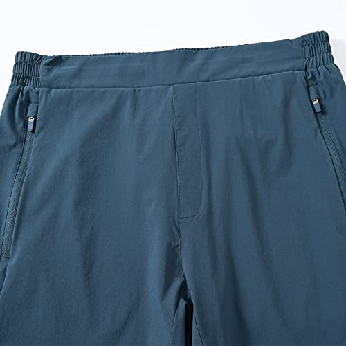 JHMORP Men's Slim Fit Golf Joggers Pants Lightweight Stretch Sweatpants with Zipper Pockets Navy,36