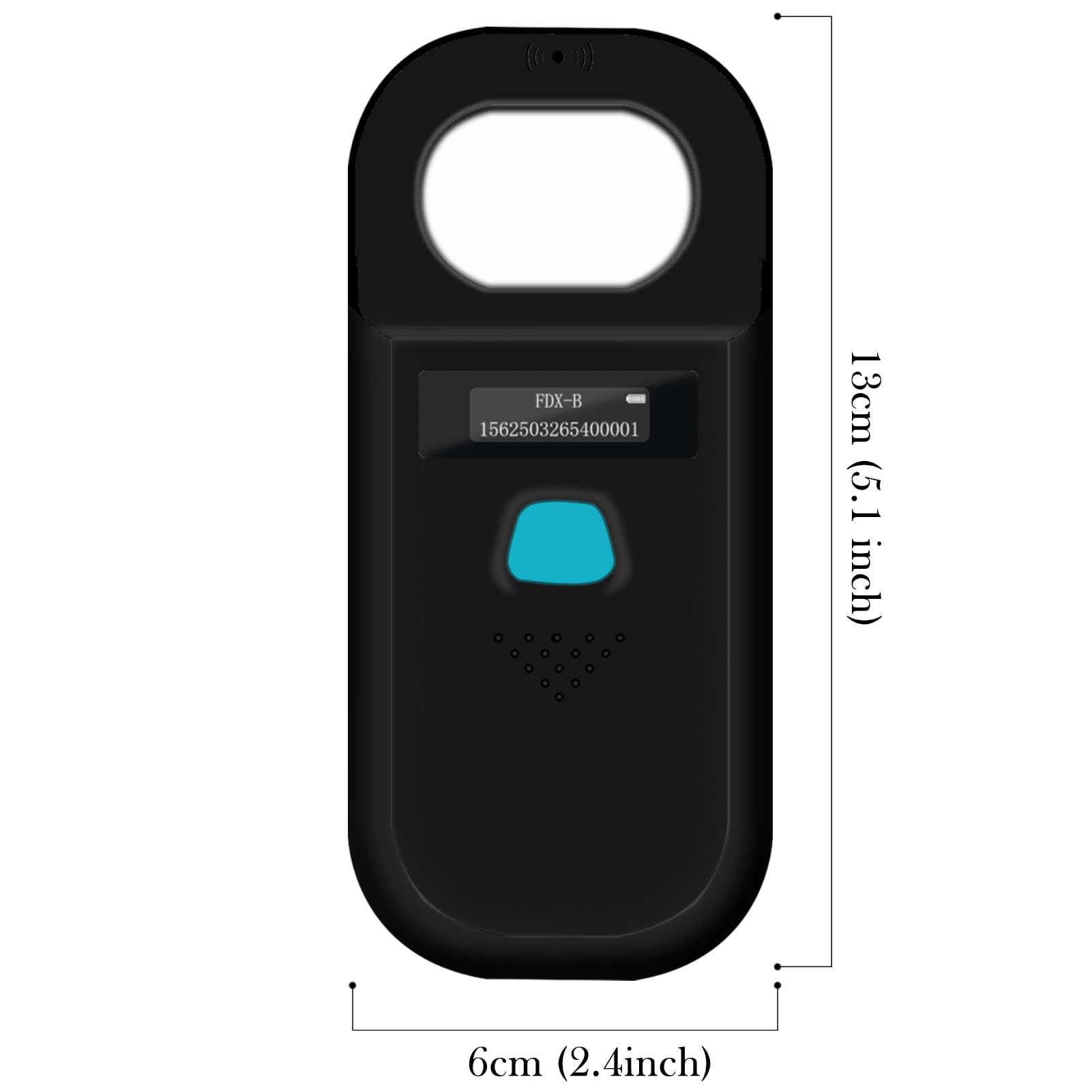 Smoostart Universal Pet Microchip Scanner, FDX-A/FDX-B/HDX Pet Dog Microchip Reader Read All Format Chips 16000 Data Records Multiple Methods to Upload to Pc for Animal/Pet/Dog/Cat/Pig (White)
