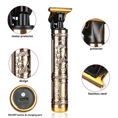 MIYUTU Hair Clippers for Men, Electric Cordless T Blade Trimmers for Barbers, Beard Trimmer Shaver Hair Cutting Kit