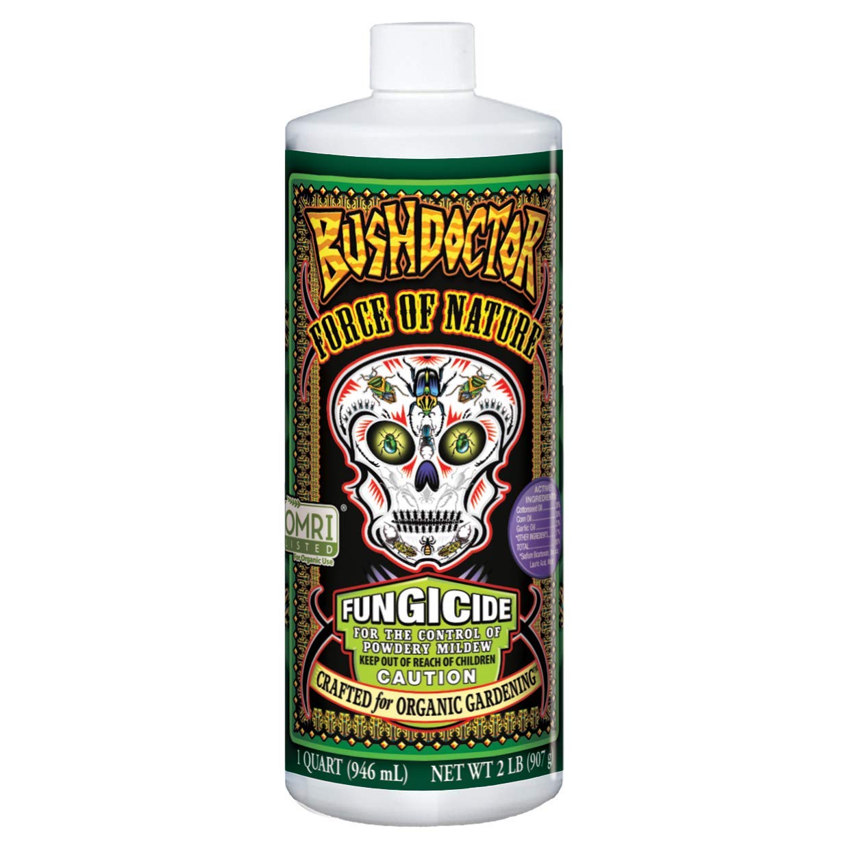FoxFarm Bush Doctor Force of Nature Non Toxic Fungicide Concentrate, 1 Quart