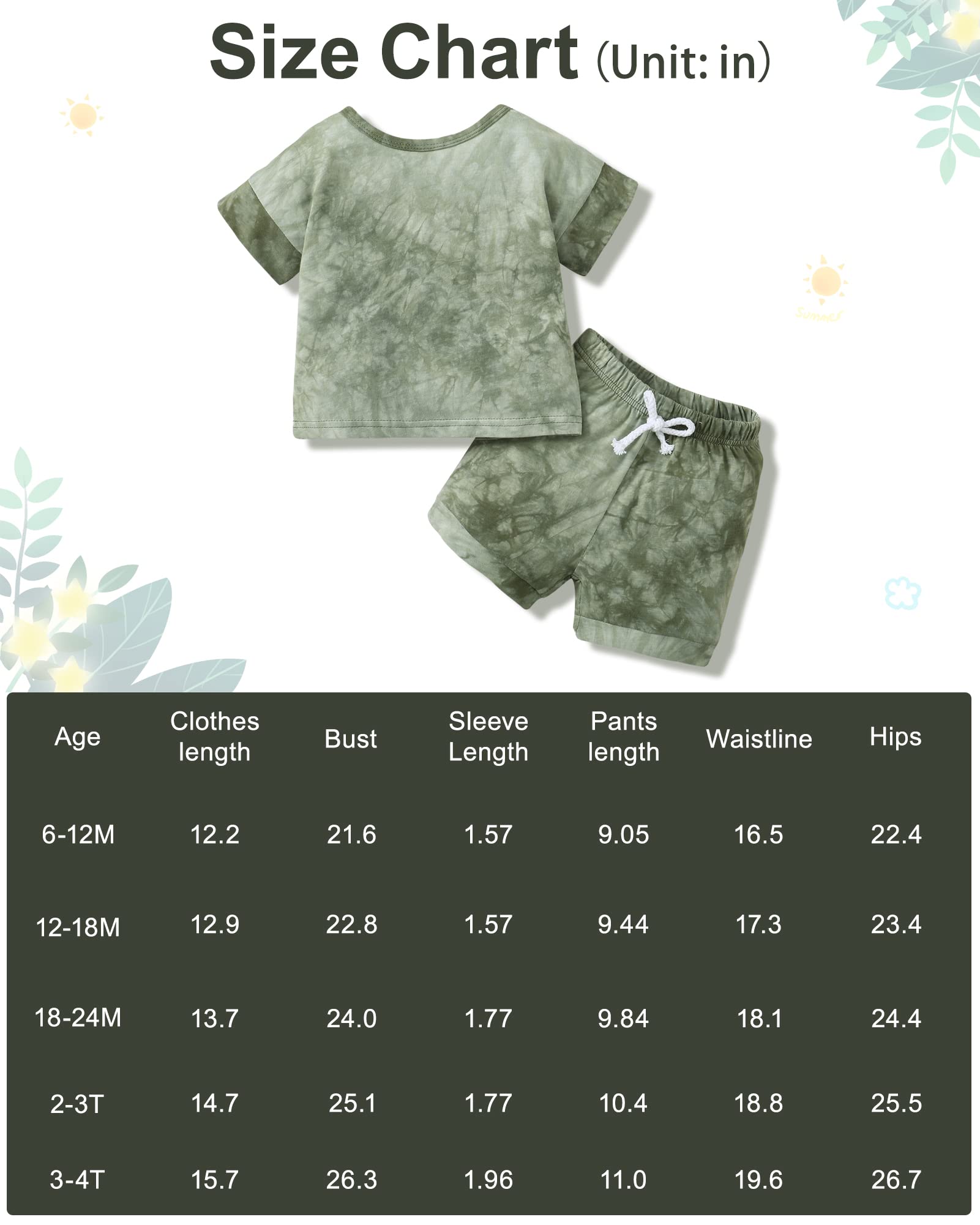 ZOEREA Toddler Baby Boy Clothes Tie Dye Outfits 6M-4T Infant Kid Short Sleeve T-Shirt + Short Pants Boy Summer Clothes Sets