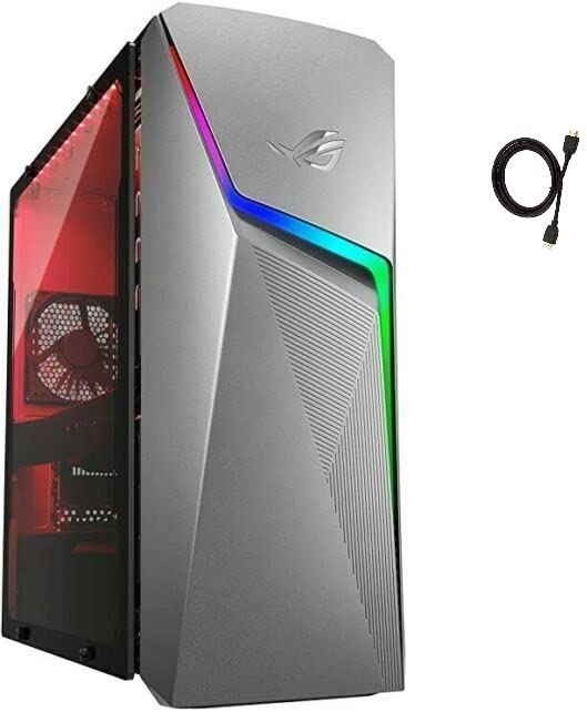 Newest Asus ROG Strix GL10 Premium Gaming Desktop, AMD 6-Core Ryzen 5 3600X Upto 4.4GHz, 32GB RAM, 2TB PCIe SSD, NVIDIA GeForce 1660Ti, Windows 10 Home + Keyboard & Mouse, HDMI Cable