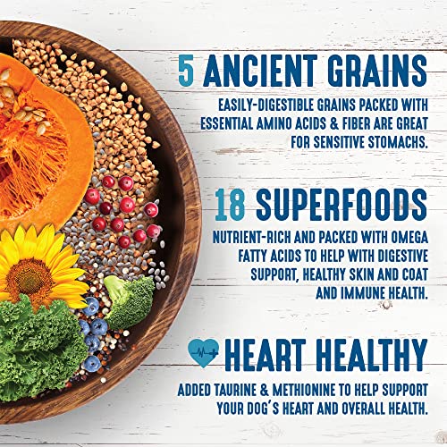 Unrefined Smoked Salmon with Ancient Grains & Superfoods Dry Dog & Puppy Food, 12.5 lb.