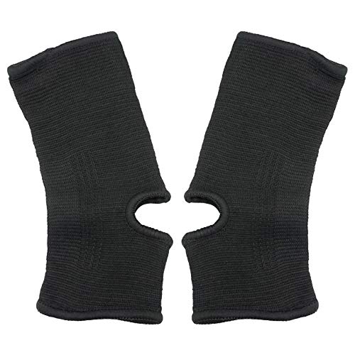 Luwint kid Compression Ankle Brace - Knitted Ankle Sleeve Sock Support for Sprains Arthritis Tendonitis Running Fitness, 1 Pair Black