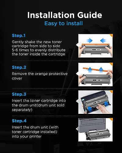 Timink TN660 Compatible Toner Cartridge Replacement for Brother TN660 TN-660 TN 660 TN630, Compatible with HL-L2300D HL-L2380DW HL-L2320D DCP-L2540DW MFC-L2700DW MFC-L2685DW Printer (2 Black Toner)