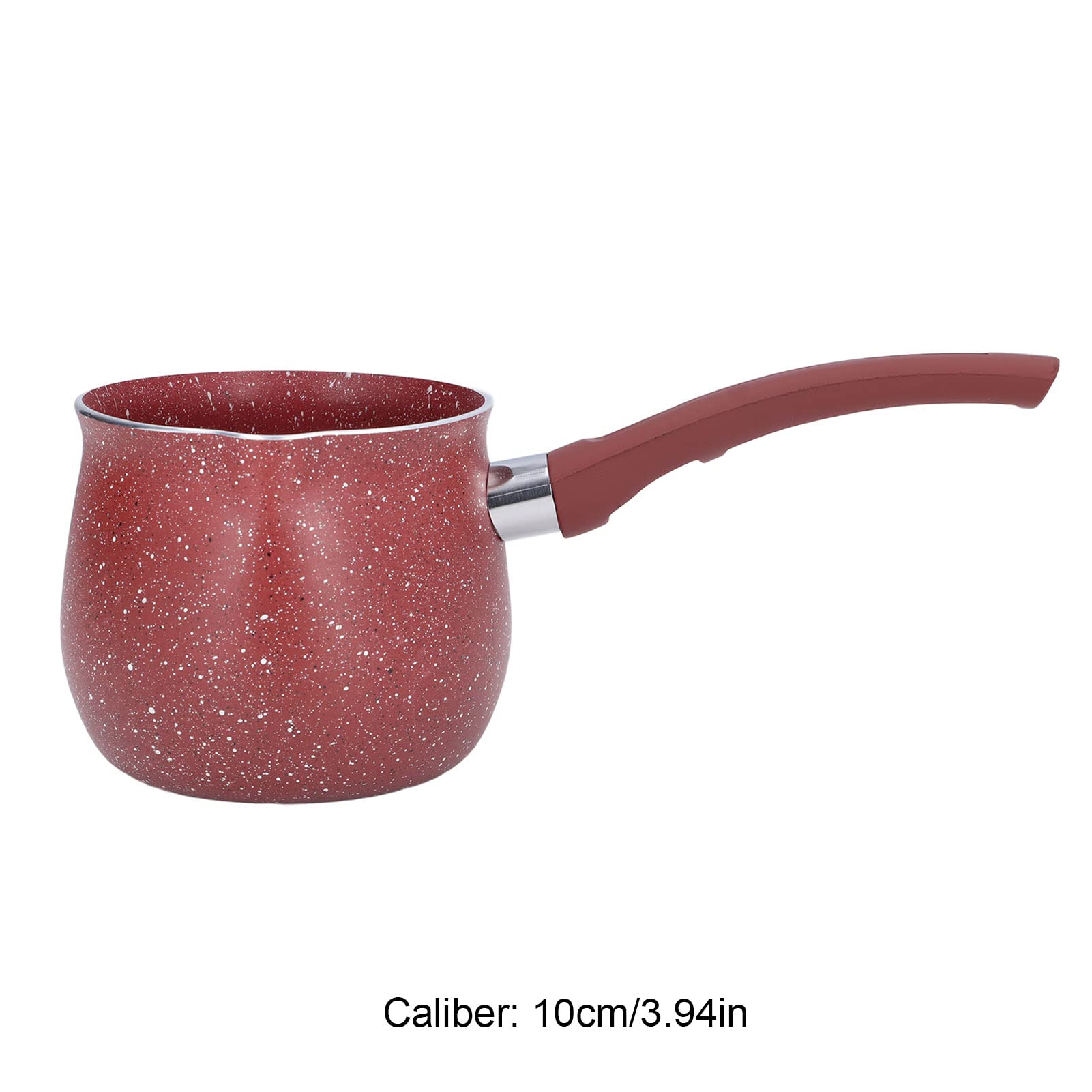 Lightweight Nonstick Milk Pan, Mini Milk Coffee Pot Nonstick Sauce Pan for Coffee Butter Chocolate 10cm Tea SetsTeapots and Coffee Servers(Red)