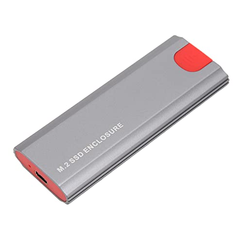 M.2 Aluminum NVME SSD Enclosure Adapter,10Gbps High Speed Transmission PCIe NVMe m Key M.2 SSD Enclosure Adapter,M.2 NVME SSD Enclosure (Dark Grey)