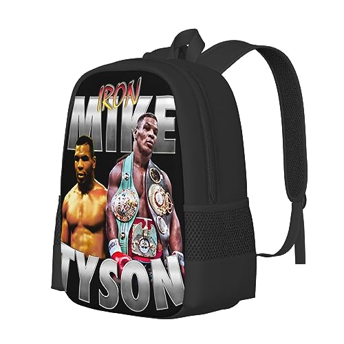 NEWCREATEES Laptop Backpacks Mike Boxer Tyson Unisex Backpack Multipurpose Double Shoulder Bag for Travle Camping Hiking Work Gifts