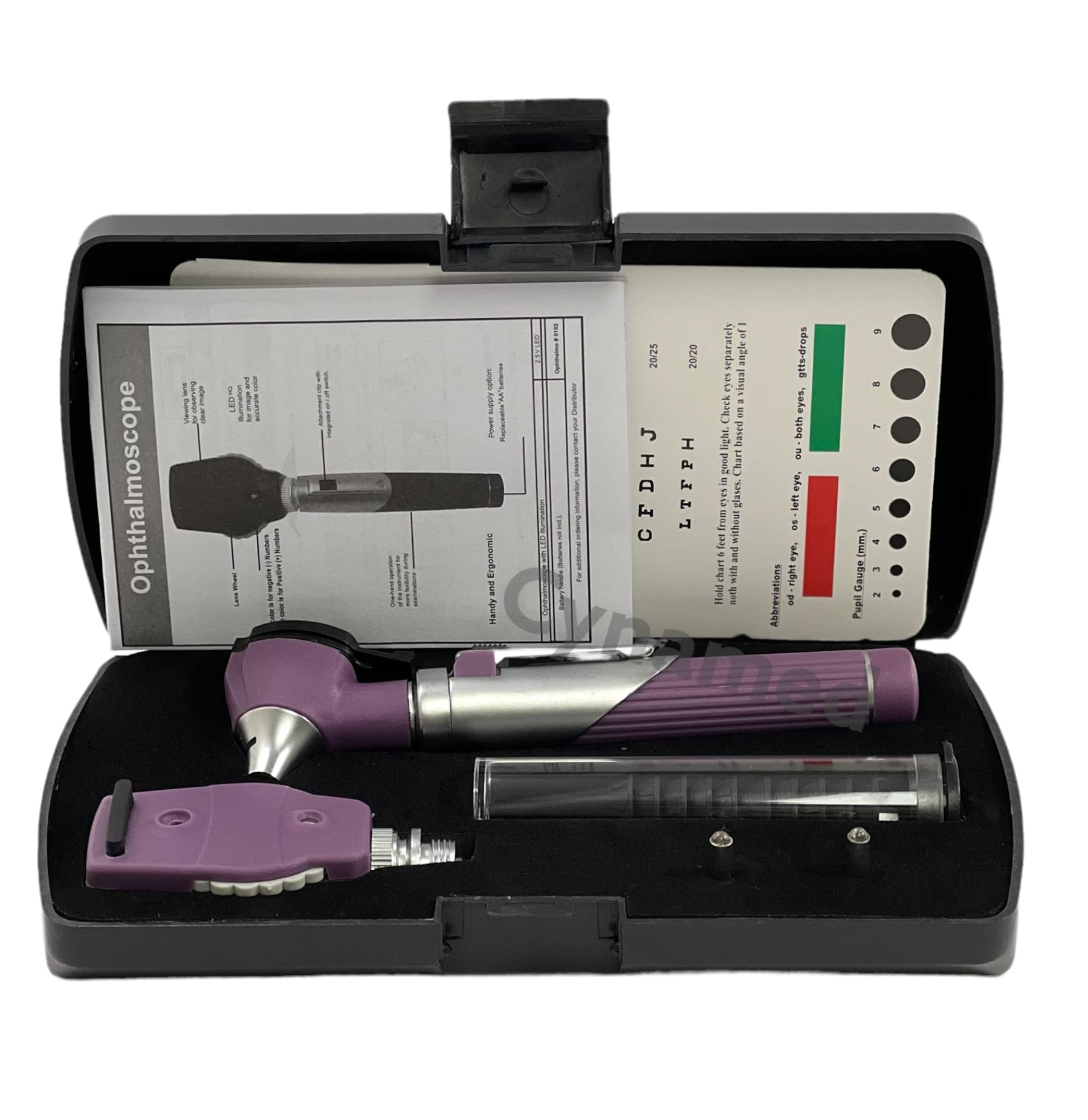 Premium Student Home USE LED Bright Light ENT Diagnostic Otoscope Orange Plus 1 Extra Replacement Bulb Plus 10 Specula Cynamed