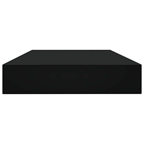 Natulvd 39.4"x3.9"x0.6" Bookshelf Boards, Chipboard Replacement Display Panels, Partition Unit Board, Replace Plank for Bookcase Wall Shelf Closet - Black - 4 pcs