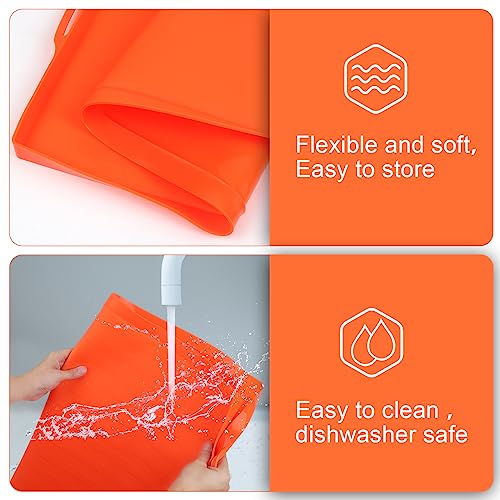 Slitunk Griddle Mat for Blackstone Grill - 36 Inch Food Grade Silicone Mat Protective Griddle Cover for Blackstone - Protect Griddle from Rodents, Insects, Heavy Duty Cooking Protective Cover (ORANGE)