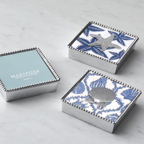 MARIPOSA STARFISH NAPKIN WEIGHT | SILVER | BRILLANTE | GIFTS | NAPKIN WEIGHTS | RECYCLED SANDCAST ALUMINUM | HANDMADE IN MEXICO