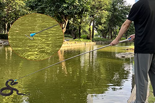 Pool Skimmer Net with Adjustable 106 Inches Lightweight Telescopic Pole Leaf Skimmer Mesh Rake Net for Spa Pond Swimming Pool, Pool Cleaner Supplies,Detachable net and hooks Great choice for gifts